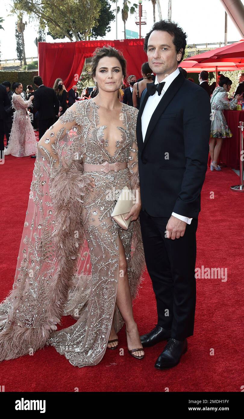 Keri Russell and Matthew Rhys arrive at the 73rd Emmy Awards at the JW ...