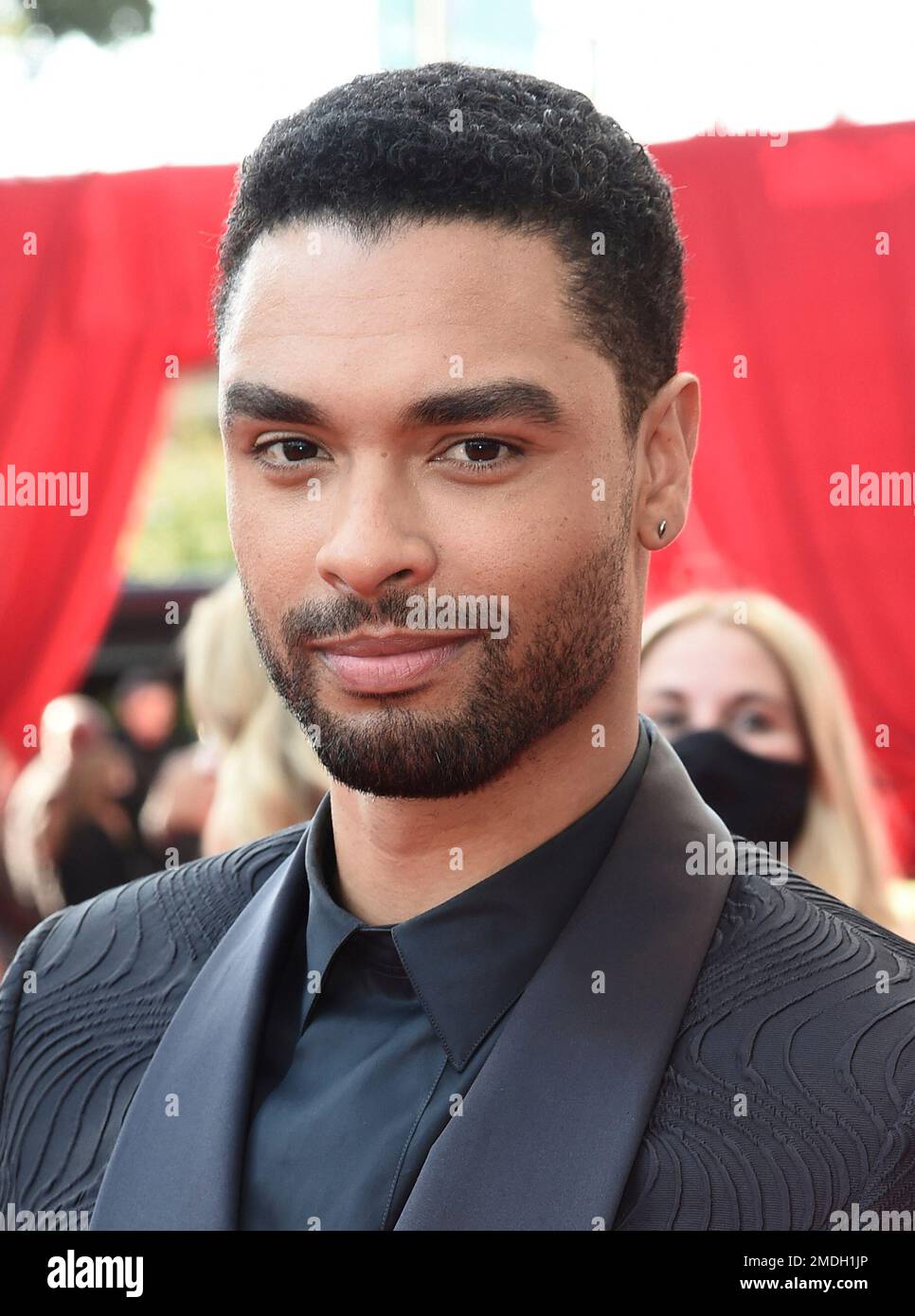 Rege-Jean Page arrives at the 73rd Emmy Awards at the JW Marriott on ...