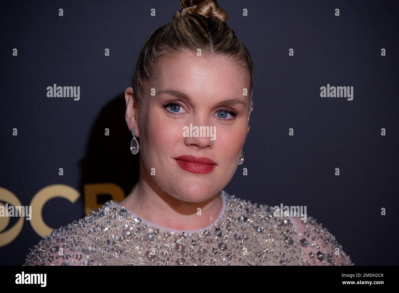Emerald Fennell poses for photographers as she arrives for the Netflix ...