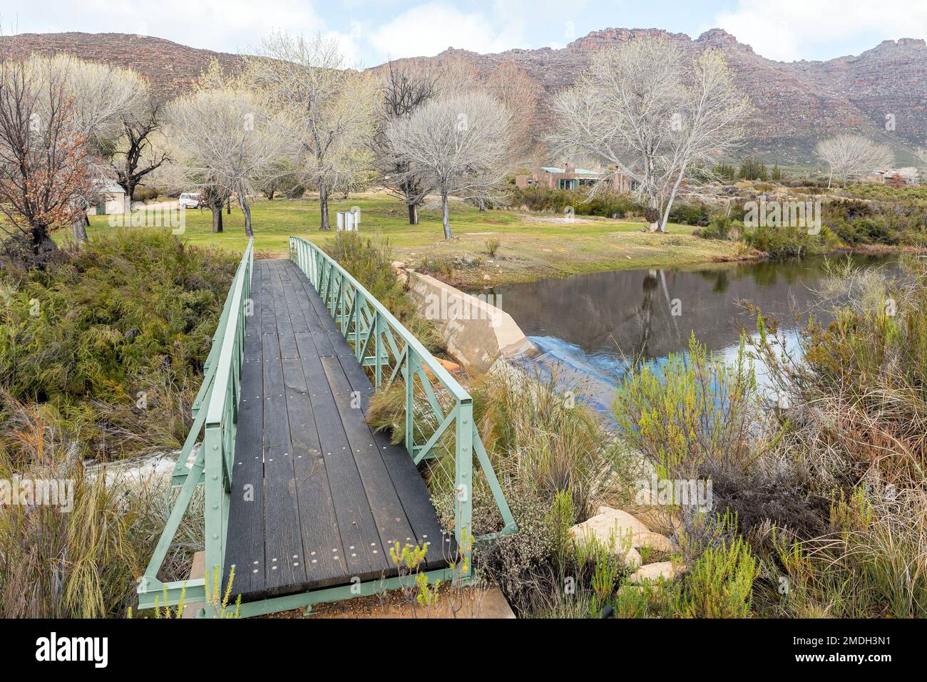 KROMRIVIER, SOUTH AFRICA - SEP 5, 2022: Pedestrian bridge over the Krom ...