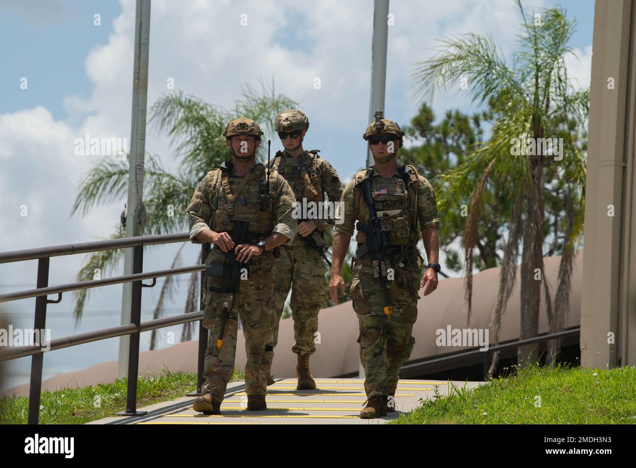 U.S. Air Force Airmen assigned to the 93rd Air Ground Operations Wing ...