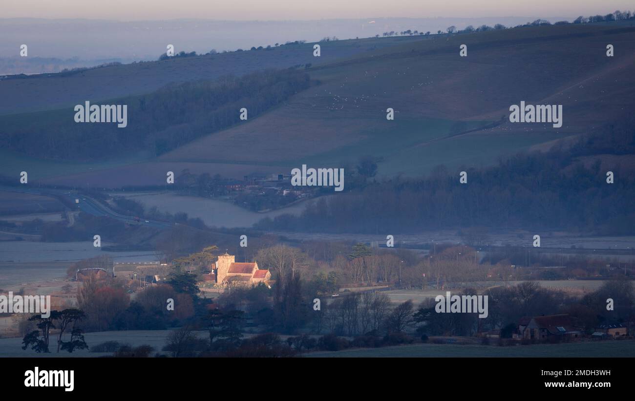 Firle and beddingham hill hi-res stock photography and images - Alamy