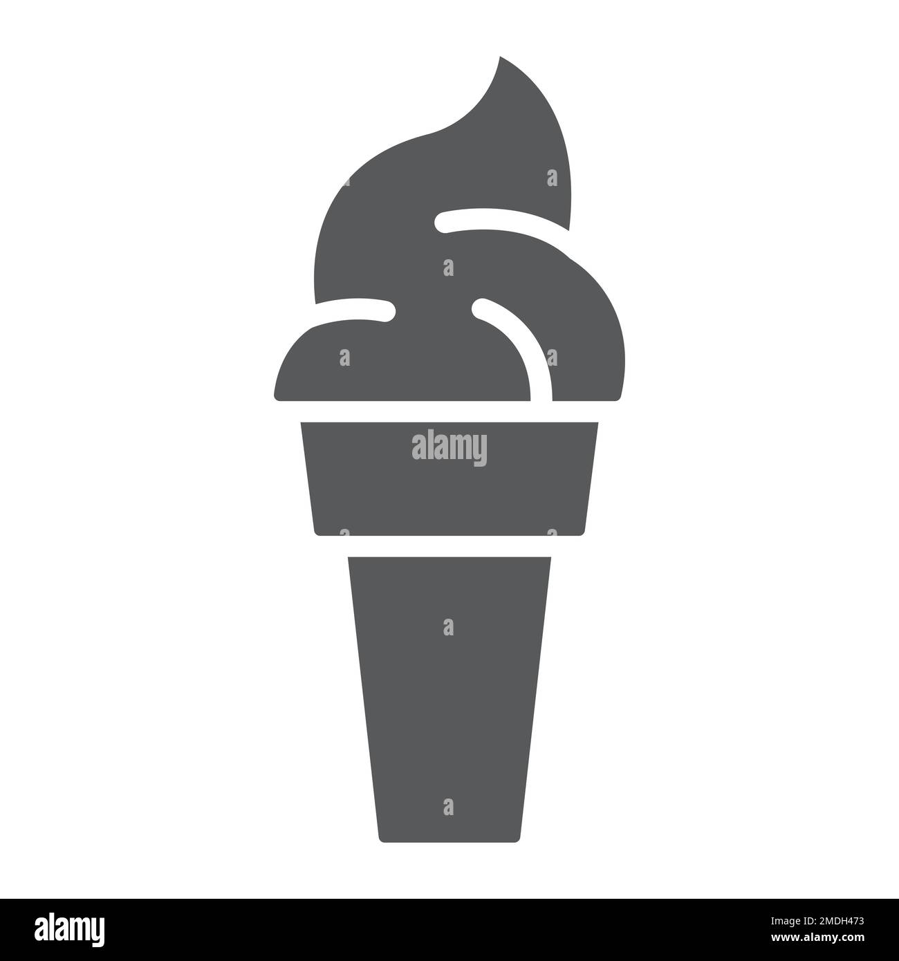 Ice cream glyph icon, food and dessert, sweet sign, vector graphics, a ...