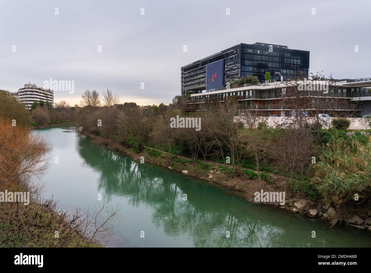Montpellier, France - 01 19 2023 : Landscape view of City Hall or Hotel ...