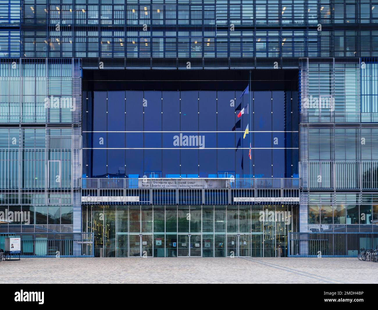 Montpellier, France - 01 19 2023 : Landscape view of the facade and ...