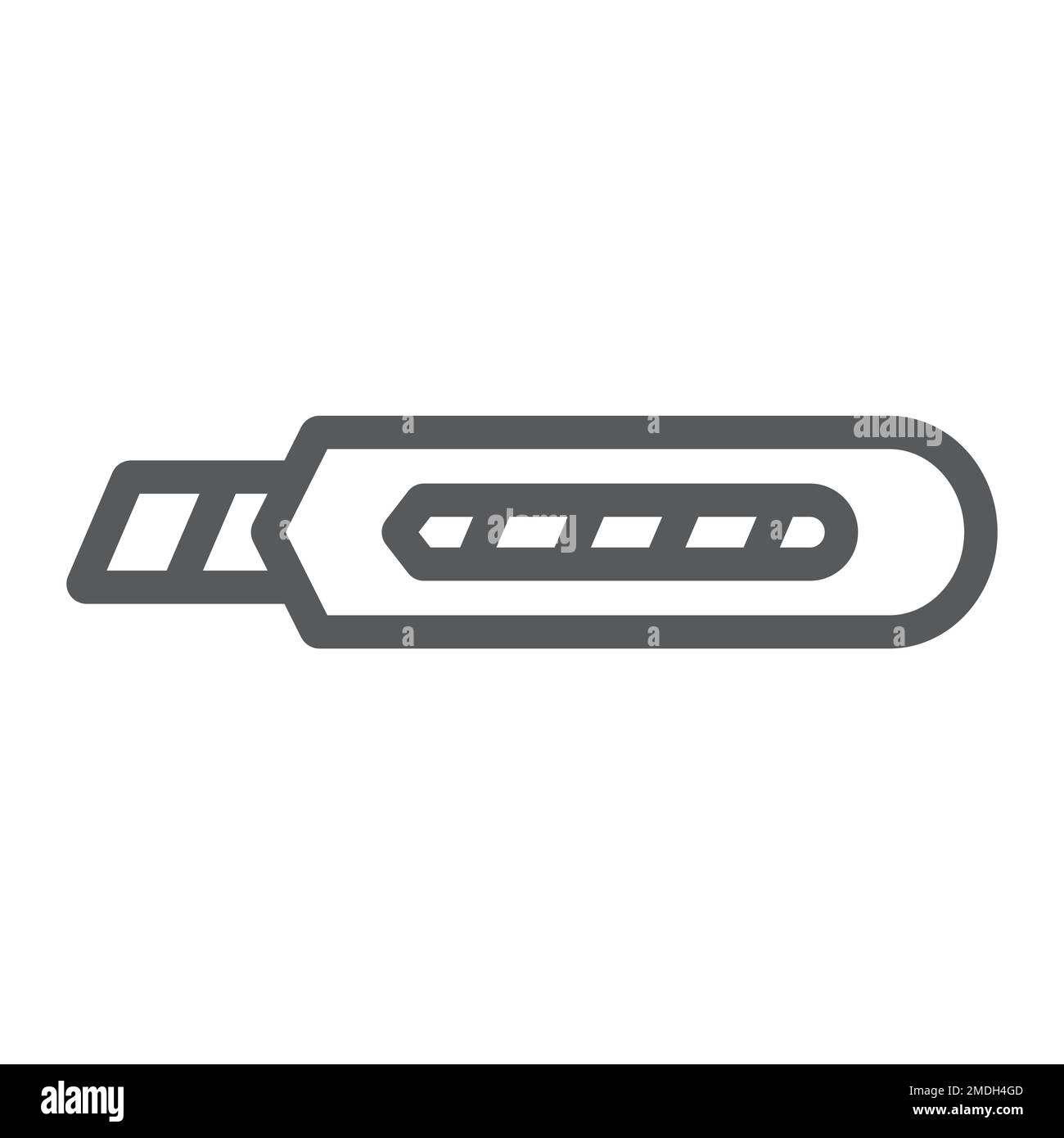 Stationery knife line icon, tool and repair, boxcutter sign, vector ...