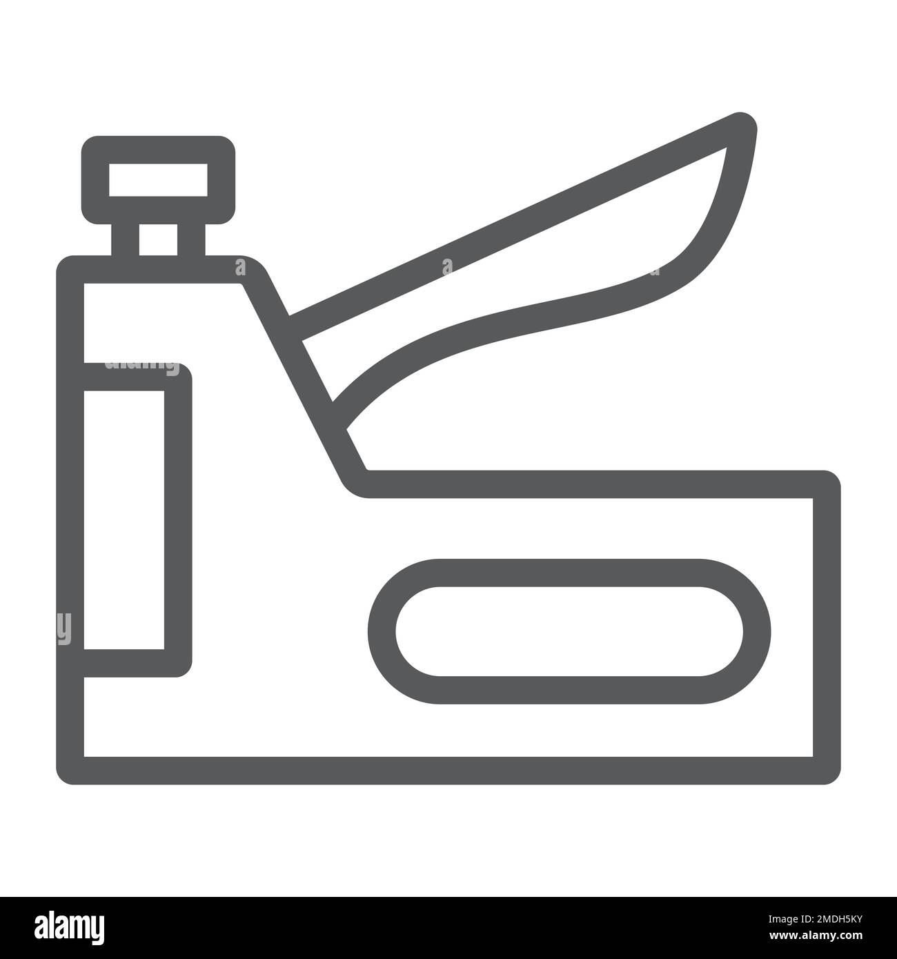 Staple gun line icon, tool and repair, stapler sign, vector graphics, a ...