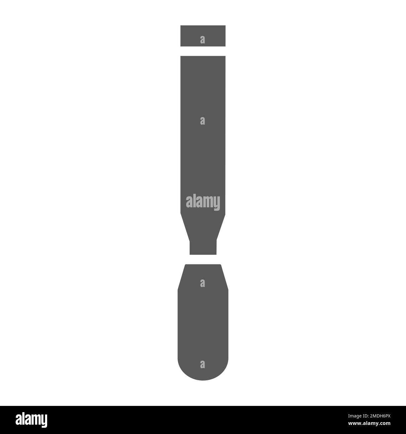 Chisel glyph icon, tool and repair, carpenter sign, vector graphics, a ...