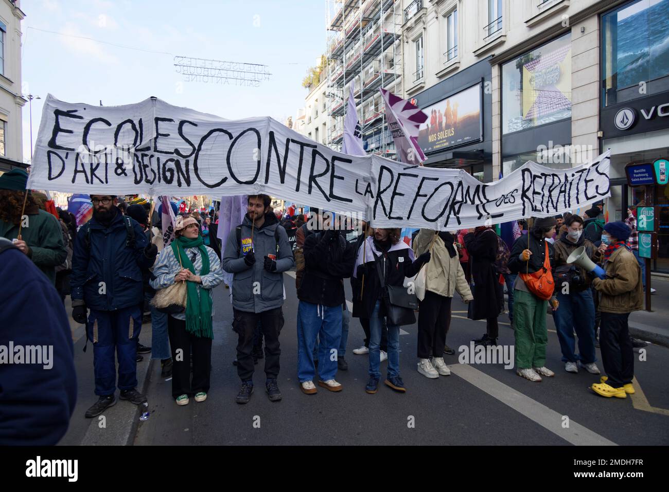 Paris, France. 21th Jan, 2023. Demonstration against the breakage of ...
