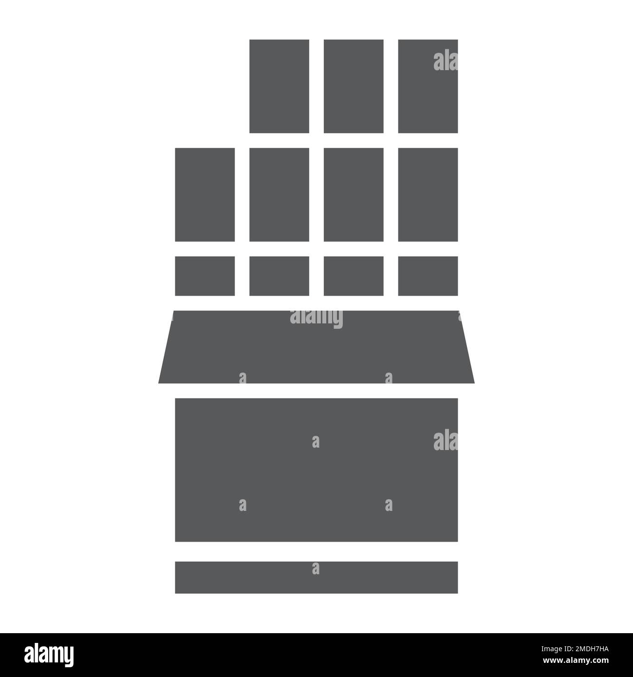 Chocolate glyph icon, cacao and food, sweet sign, vector graphics, a ...