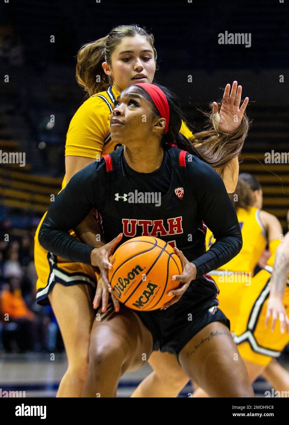 January 22, 2023 Berkeley, CA U.S.A. Utah forward Dasia Young (34)goes ...
