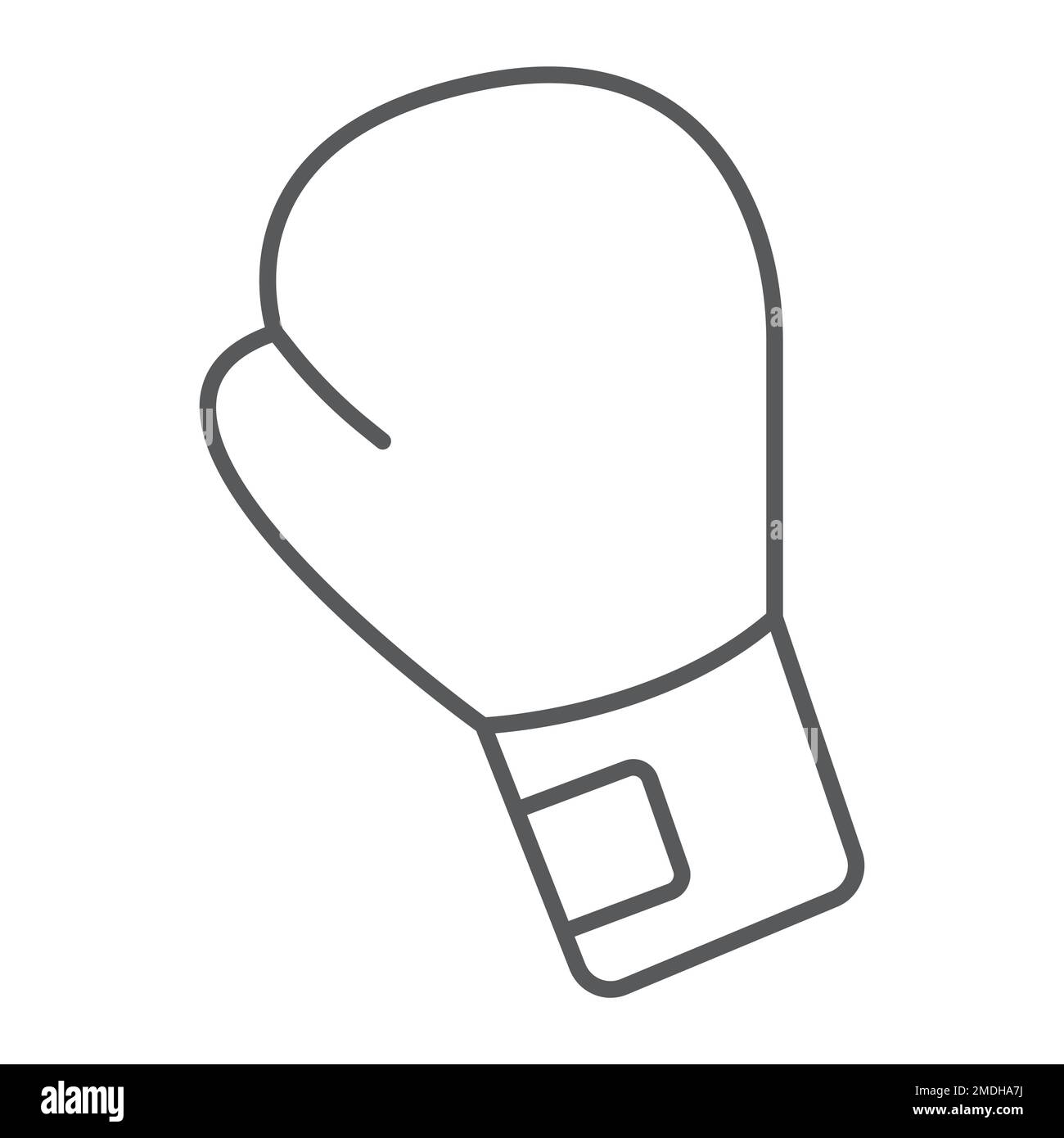 Boxing glove thin line icon, equipment and sport, glove sign, vector ...