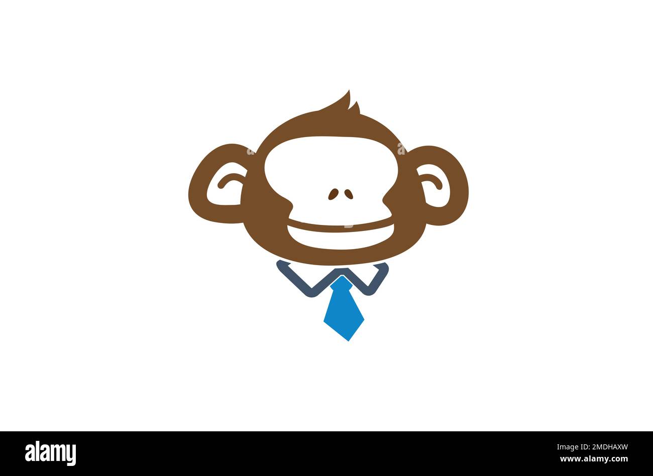 Monkey geek nerd faceless smile logo vector design icon illustration ...