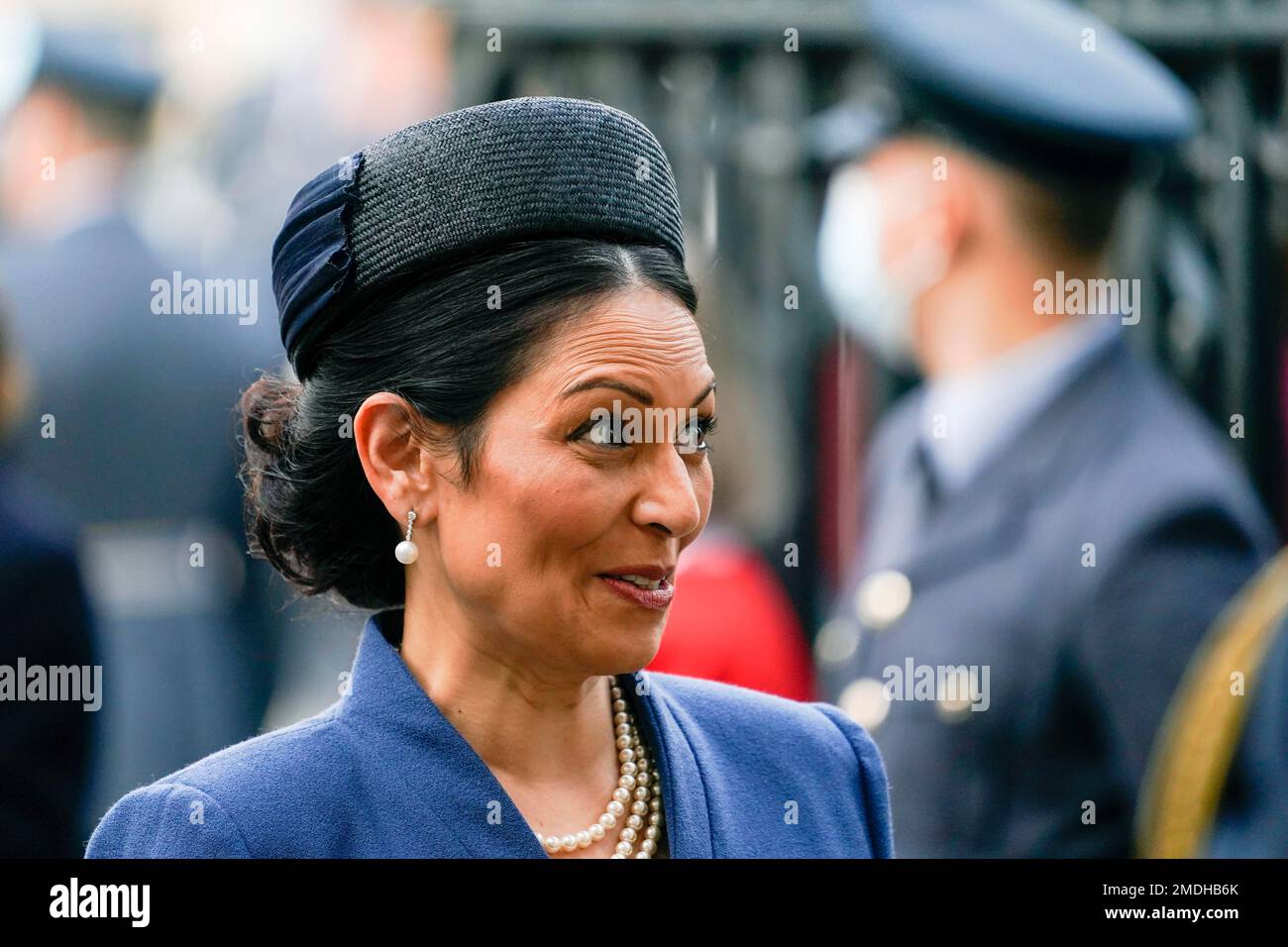 Britain's Home Secretary Priti Patel arrives for a service to mark the ...