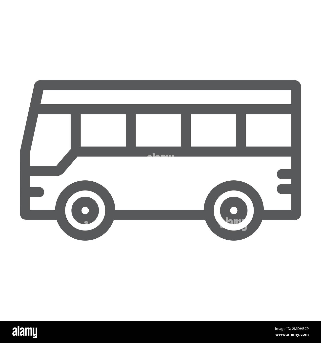 Bus line icon, traffic and public, vehicle sign, vector graphics, a ...