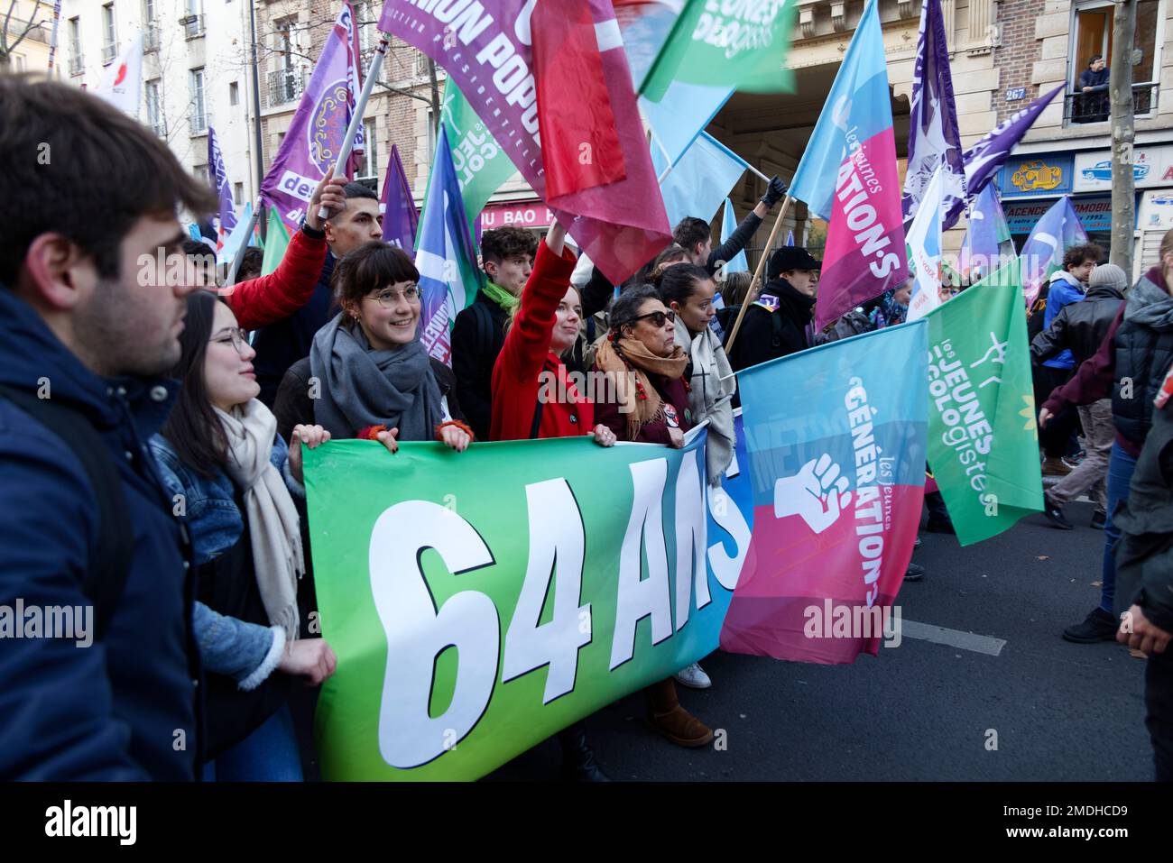 Paris, France. 21th Jan, 2023. Demonstration against the breakage of ...