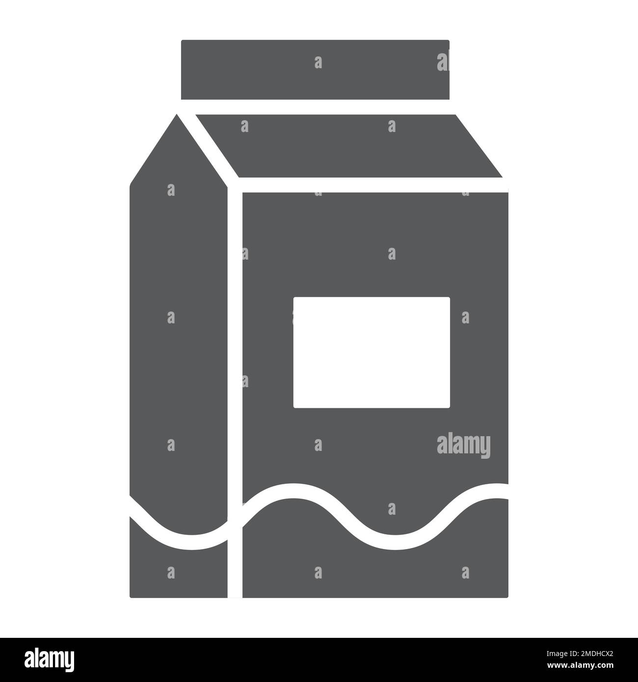 Milk glyph icon, drink and food, milk pack sign, vector graphics, a ...