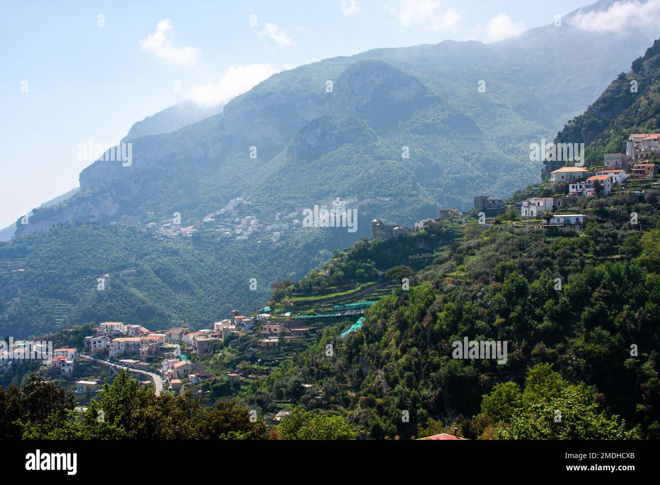Mountain vista from Ravello, Italy Ravello is a town and comune ...