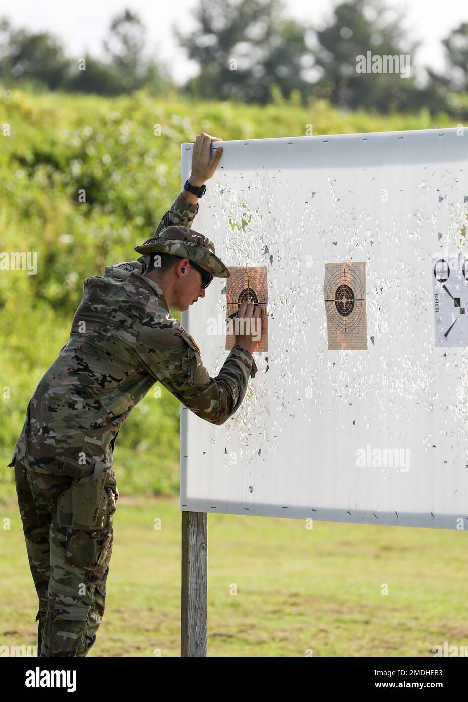 U.S. Army Spc. Nathaniel Miska, a carpentry and masonry specialist with ...