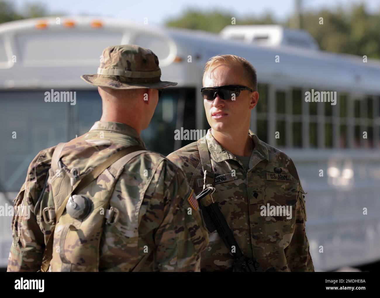 U.S. Army Spc. Daniel Reading, an infantryman with Maryland’s D Company 1-175th Infantry ...