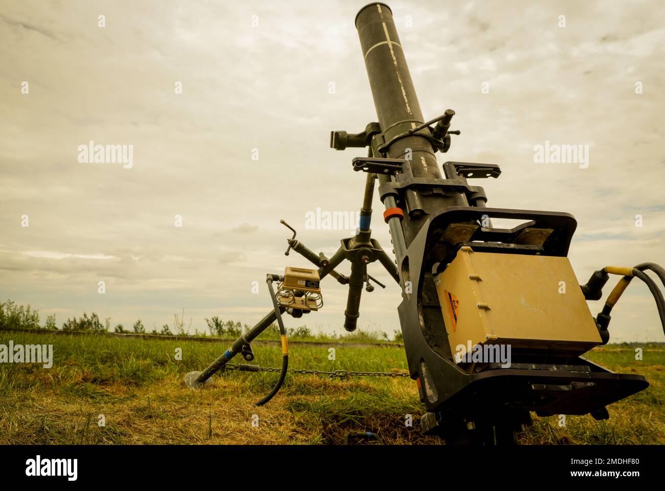 An 81mm Mortar assigned to 1st Squadron, 102nd Cavalry Regiment, 44th ...