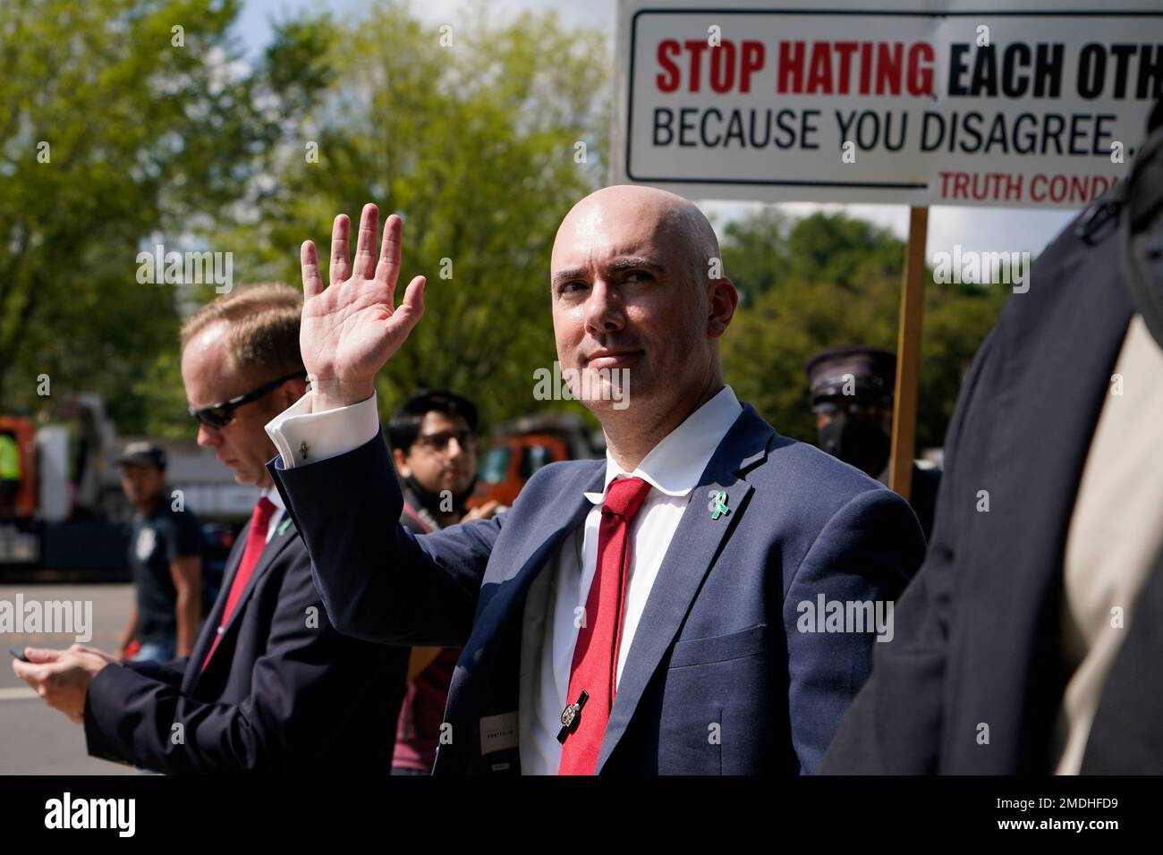 Matt Braynard, a former Trump campaign staffer, attends a rally near the U.S. Capitol in ...