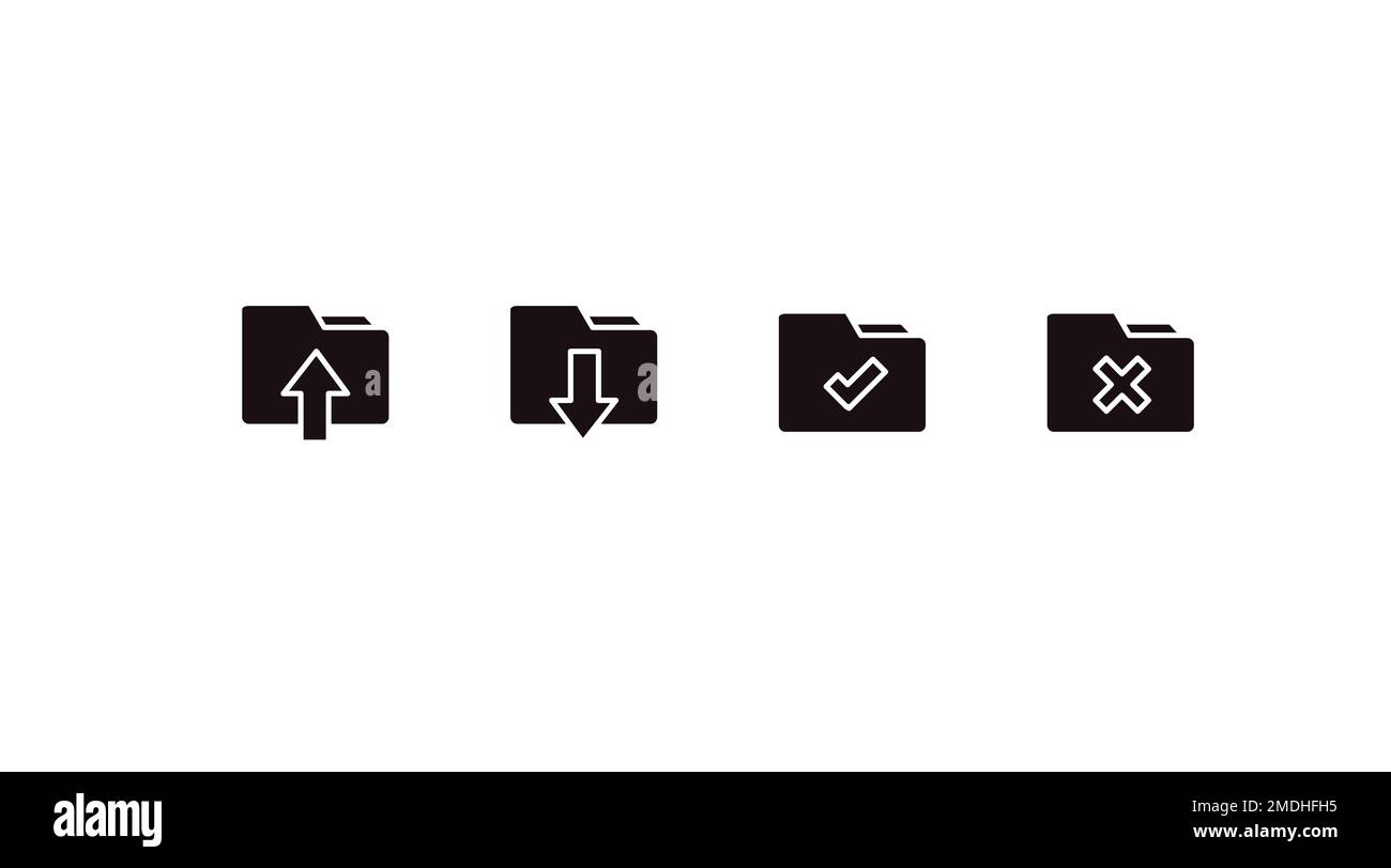 Folder related line icon set. File documents linear icons Stock Vector Image & Art - Alamy