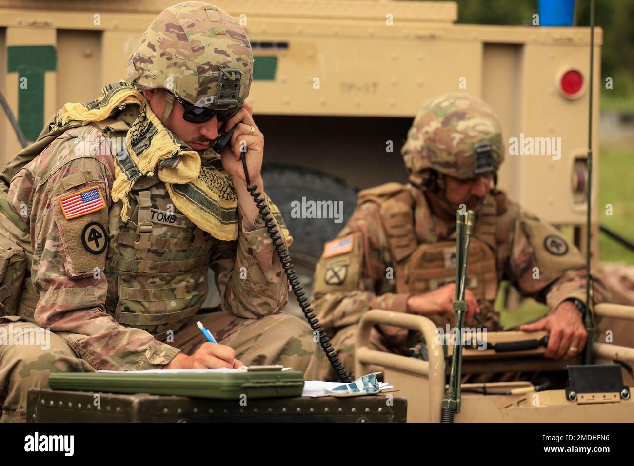 U.S. Army Soldiers Assigned to 1st Squadron, 102nd Cavalry Regiment ...