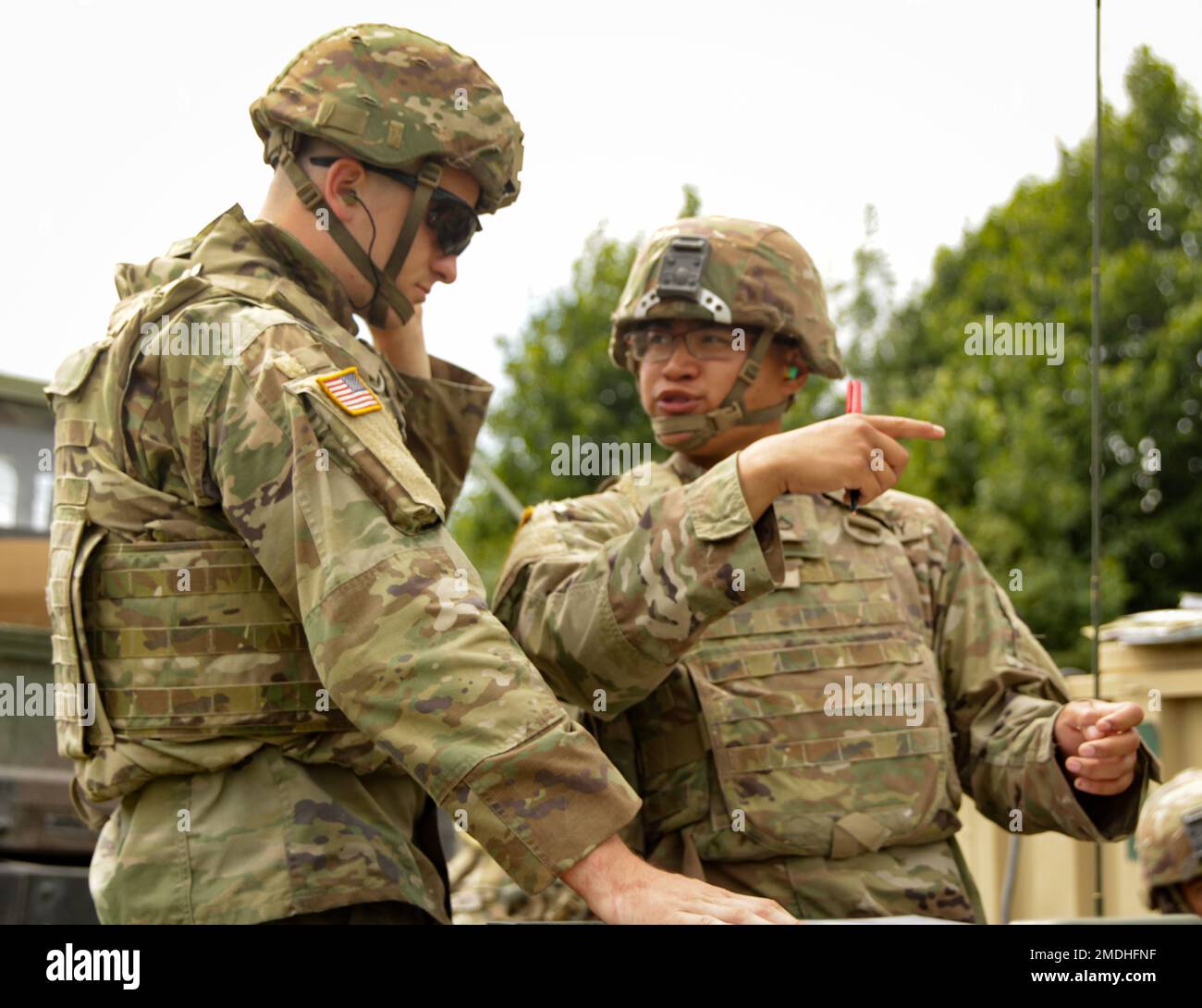 U.S. Army Soldiers assigned to 1st Squadron, 102nd Cavalry Regiment ...