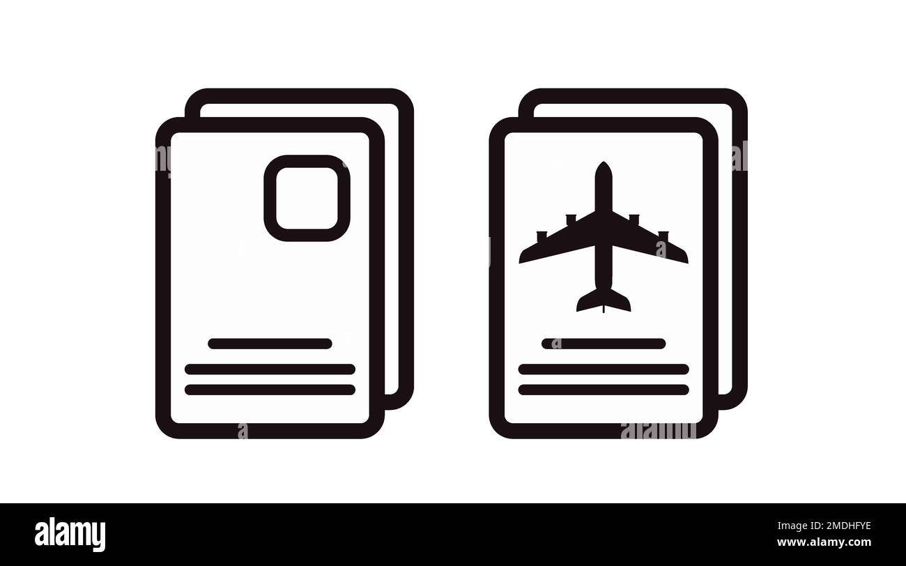 Air ticket passport line Stock Vector Images - Alamy