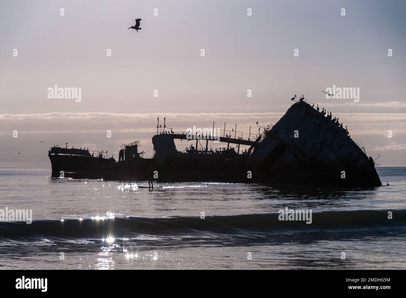 Silhoutte of the SS Palo Alto, an old World War II shipwreck off the ...