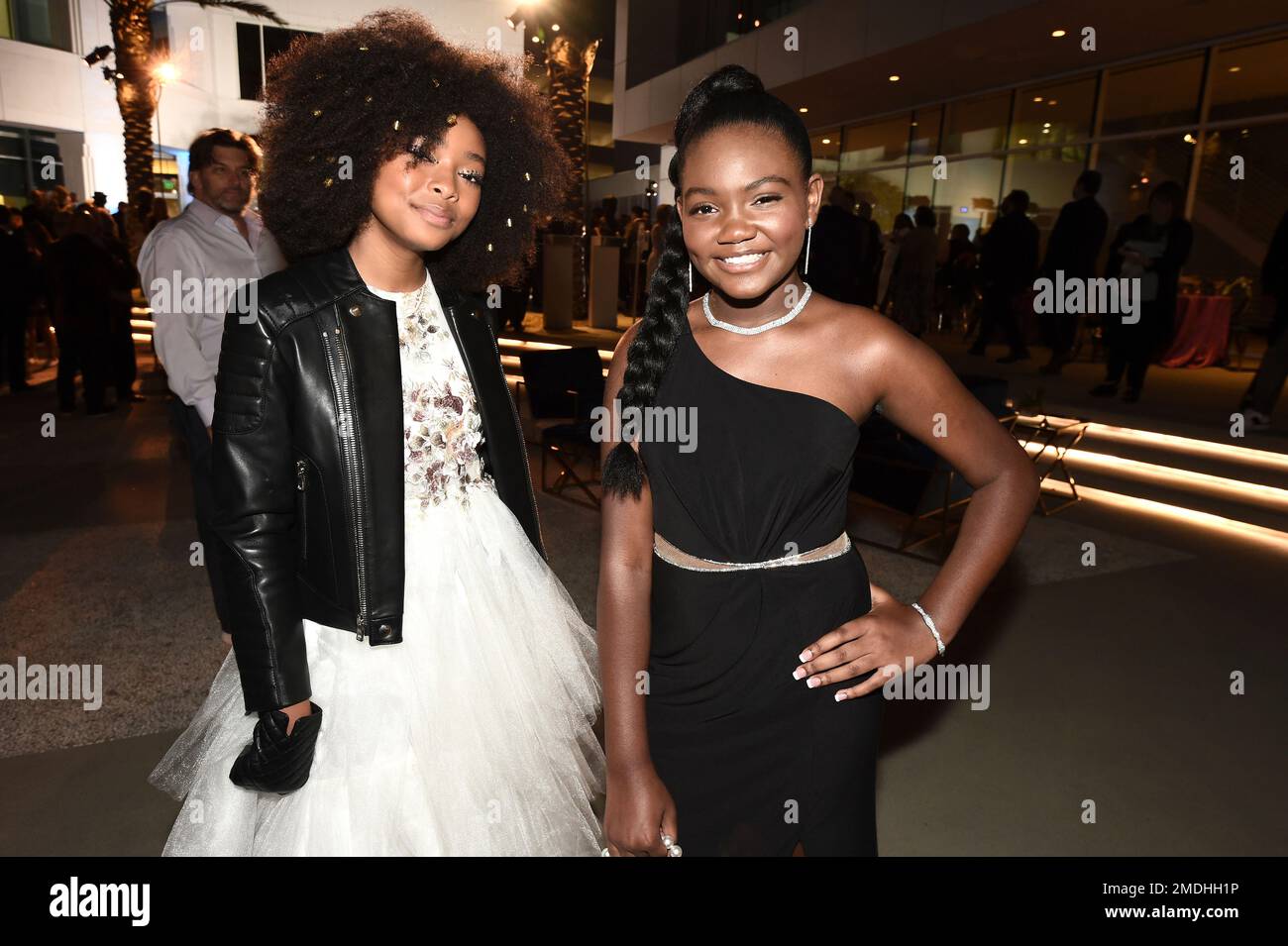 Mychal-Bella Bowman, left, and Kylee D. Allen attend the 73rd Emmy ...