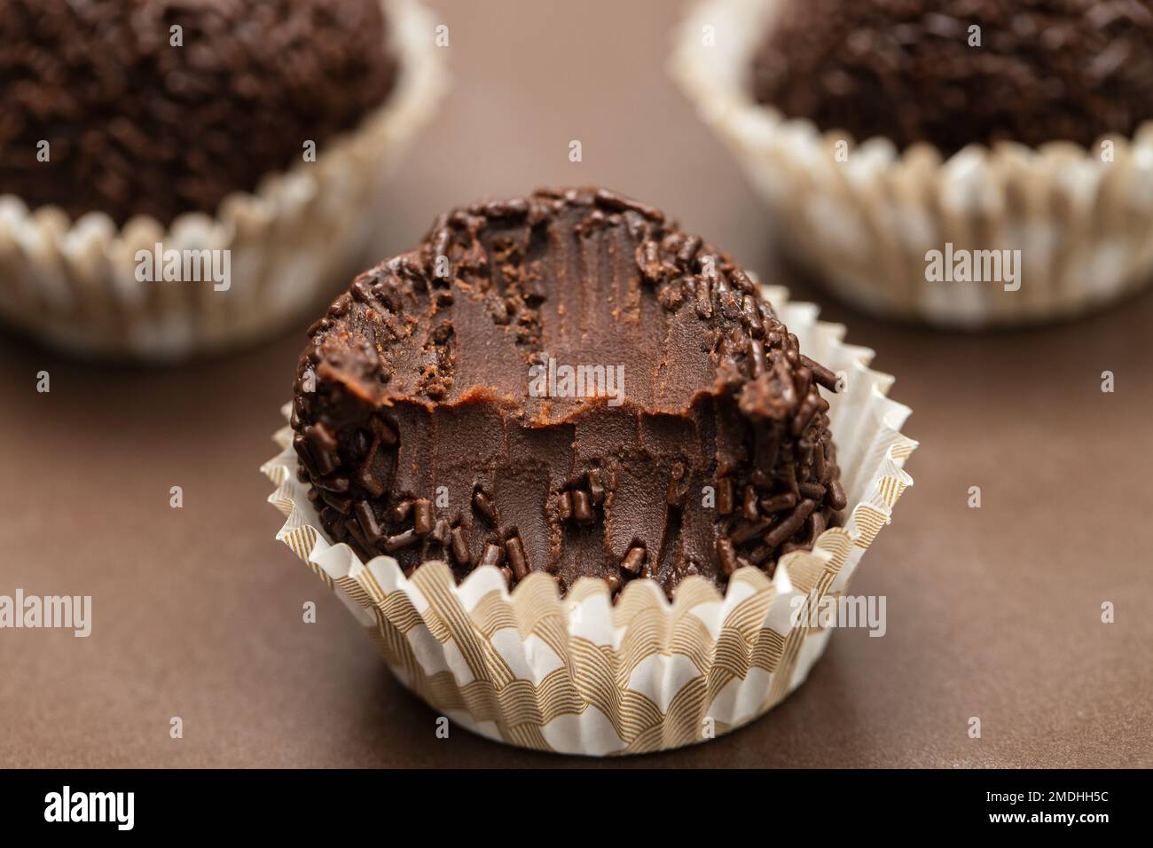 Goumert egg chocolate sweets tradition in Brazil on white dish Stock ...