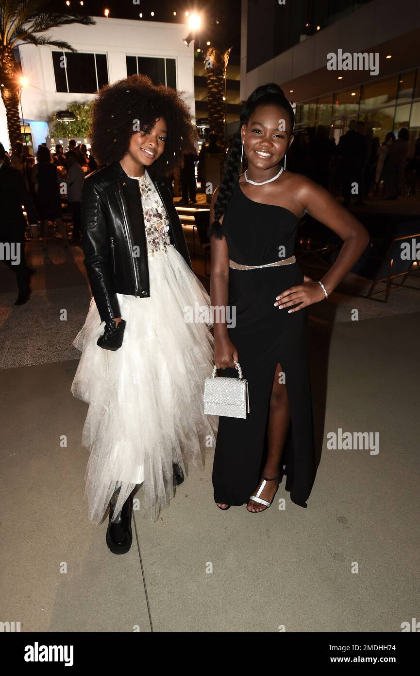 Mychal-Bella Bowman, left, and Kylee D. Allen attend the 73rd Emmy ...