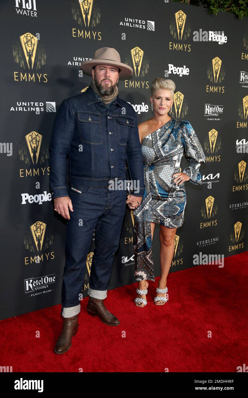 Nominee Chris Sullivan, left, and Rachel Sullivan on the red carpet at ...