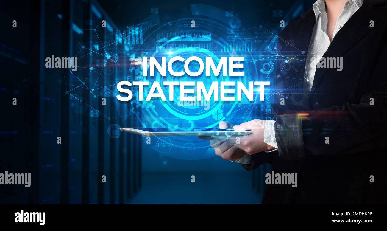 Person holding tablet, business concept Stock Photo - Alamy