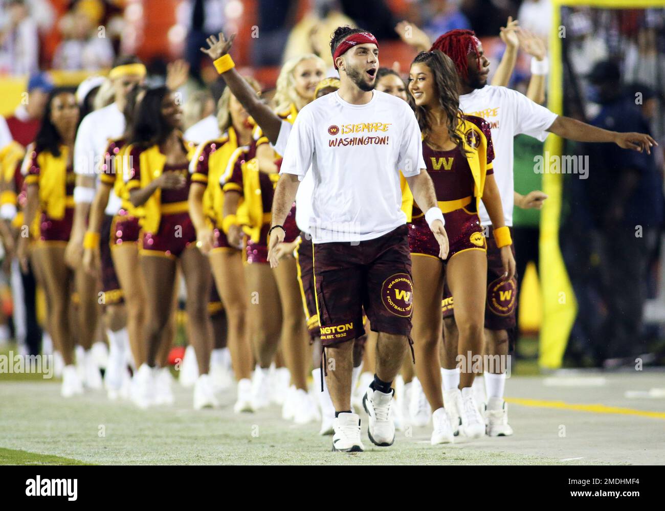 Washington Football Team cheerleaders are introduced during an NFL ...