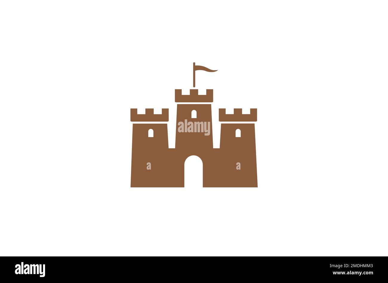 creative brown castle logo vector symbol icon design illustration Stock ...