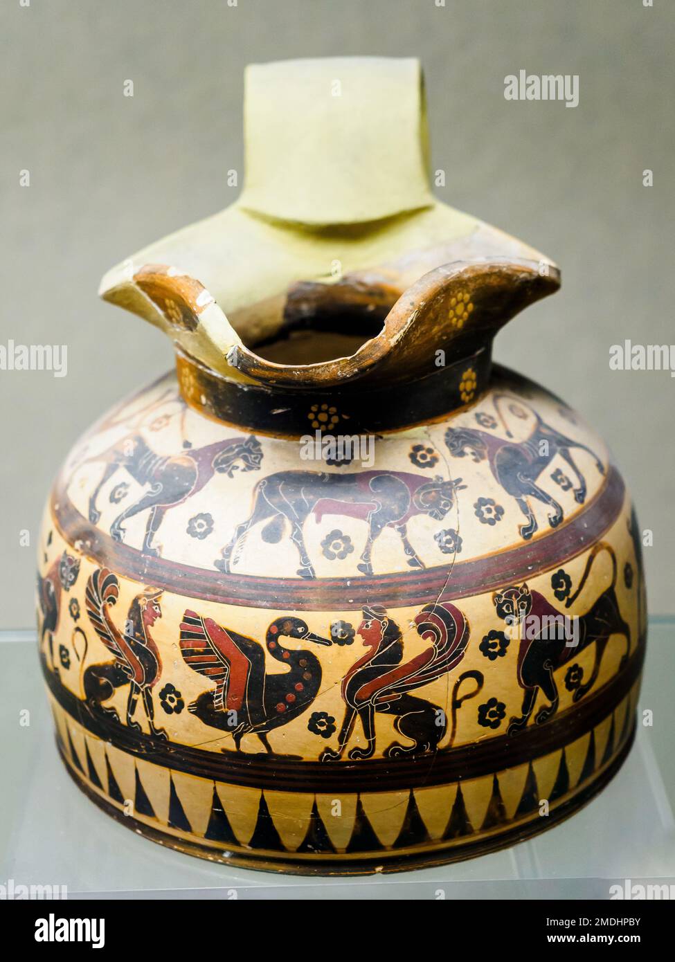 Proto-Corinthian oinochoe attributable to the Serpent Painter or the ...