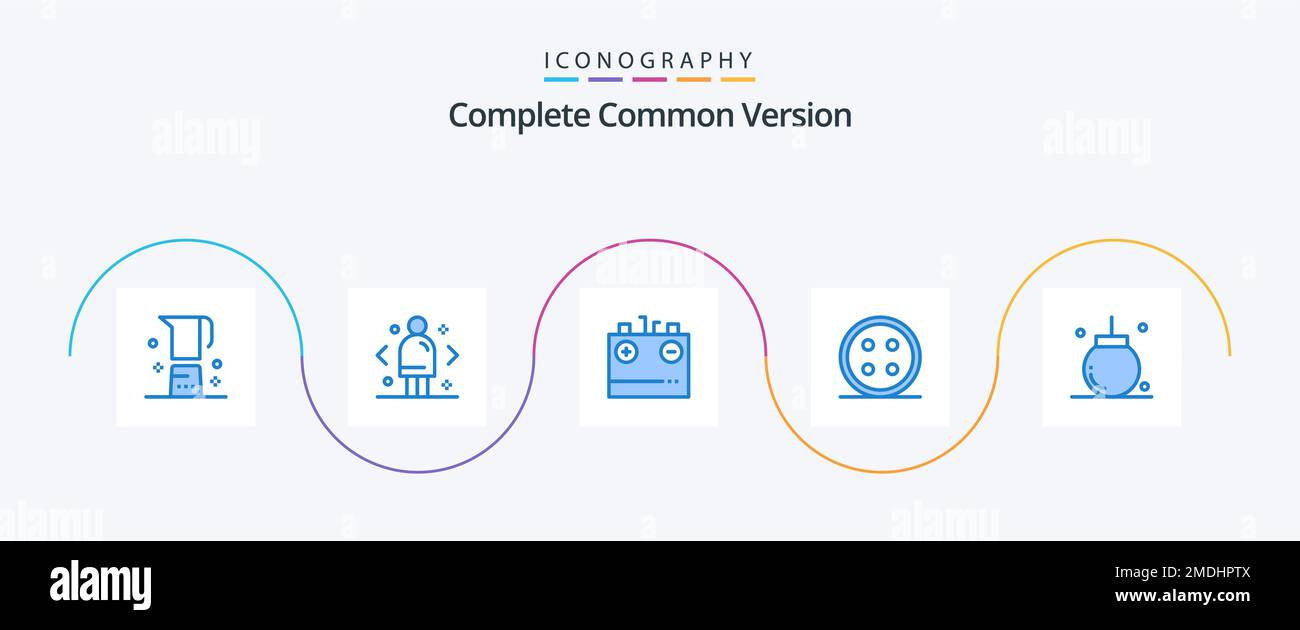 Complete Common Version Blue 5 Icon Pack Including sewing. accessories ...