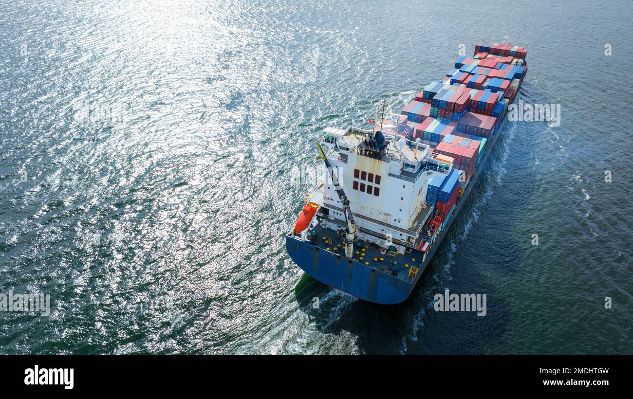 Cargo maritime ship contrail hi-res stock photography and images - Alamy