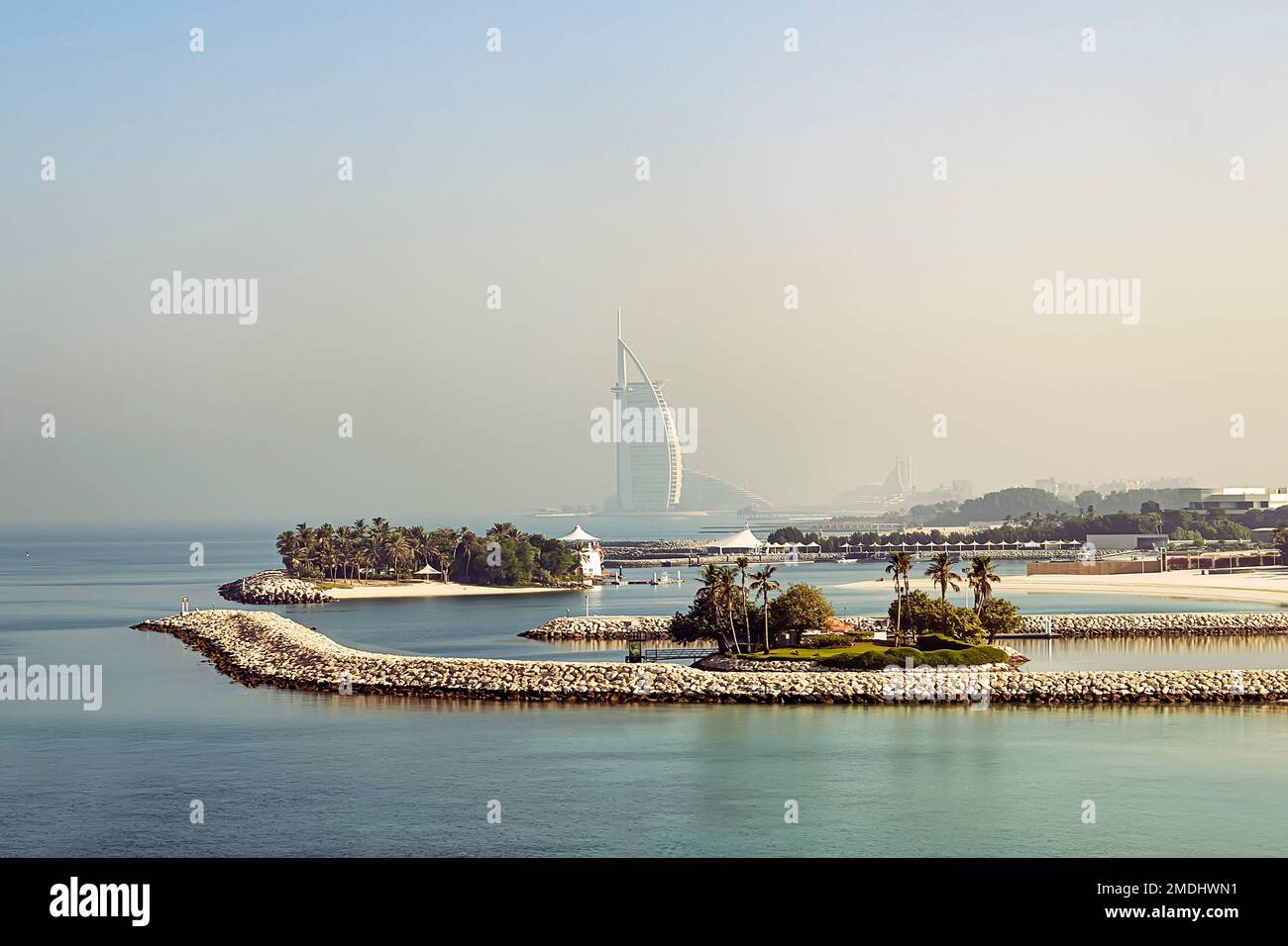 beautiful view of the coastal part of Dubai from the sea Dubai, UAE ...