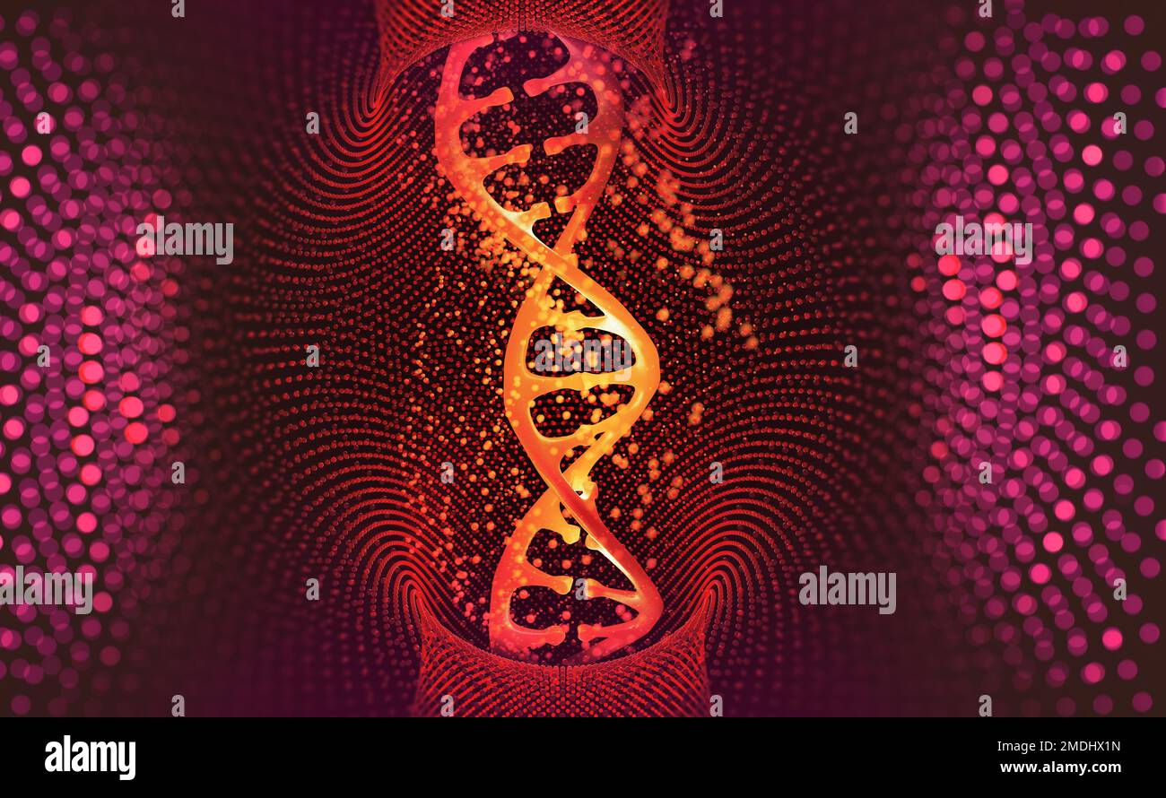 DNA. Research molecule. Scientific breakthrough in human genetics. 3D ...