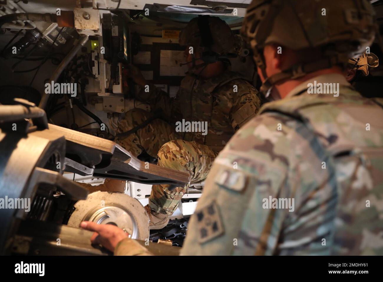 A U.S. Army artillery crew, assigned to Alpha Battery, 3rd Battalion ...