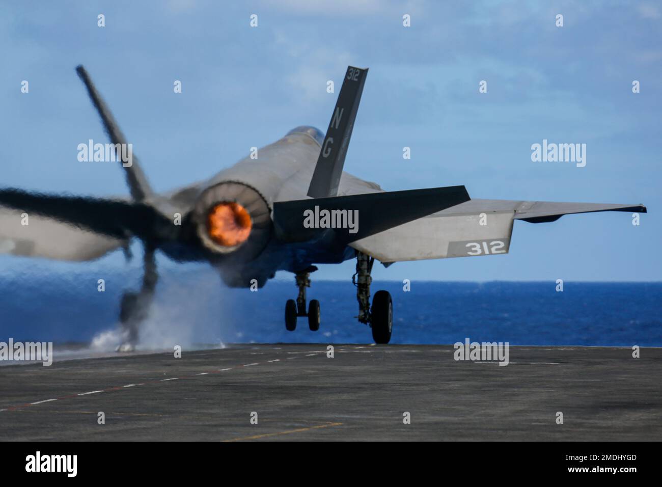 220724-N-MM912-1005 PACIFIC OCEAN (July 24, 2022) An F-35C Lightning II, assigned to the "Black ...