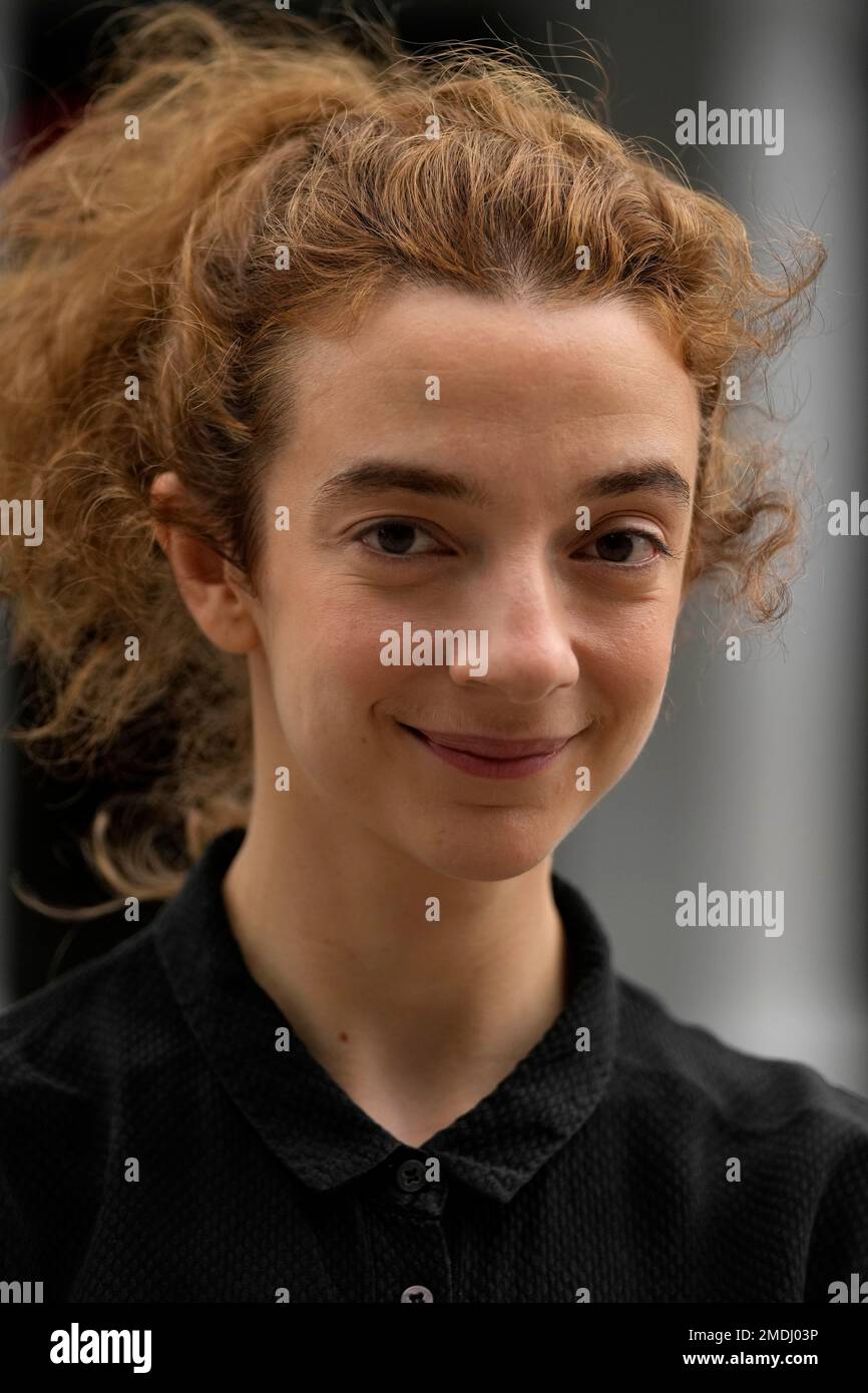 Actress Patsy Ferran, star of the play Camp Siegfried, poses for a ...