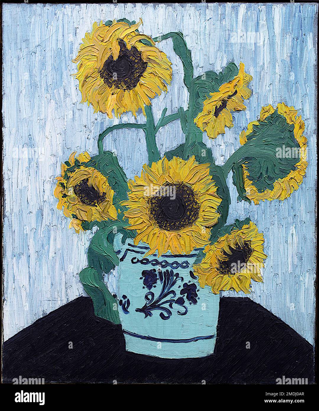 Hendrik Nicolaas Werkman - Sunflowers - 1921 - Flower vase with ...