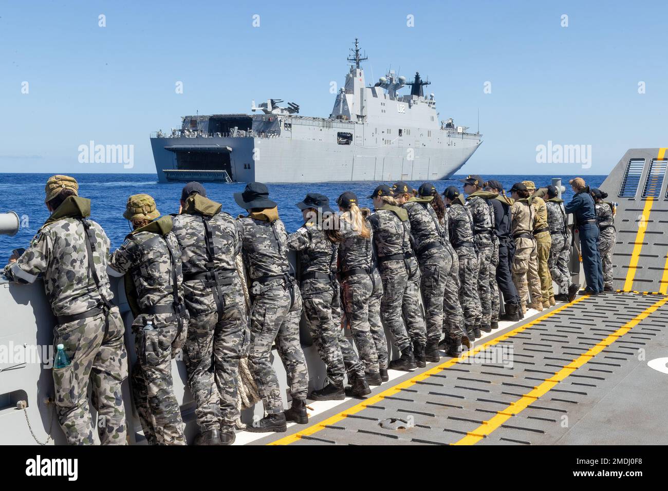 PACIFIC OCEAN (July 24, 2022) Ships company from Royal Australian Navy ...