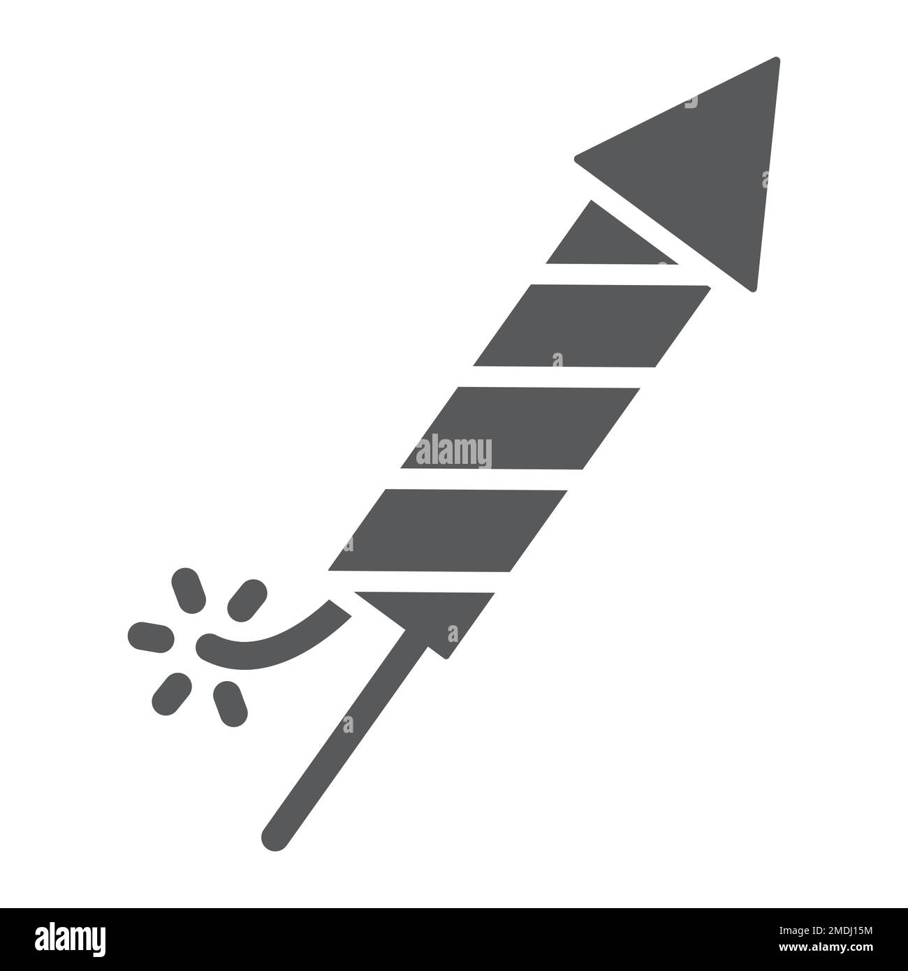 Fireworks rocket glyph icon, party and celebration, rocket sign, vector ...