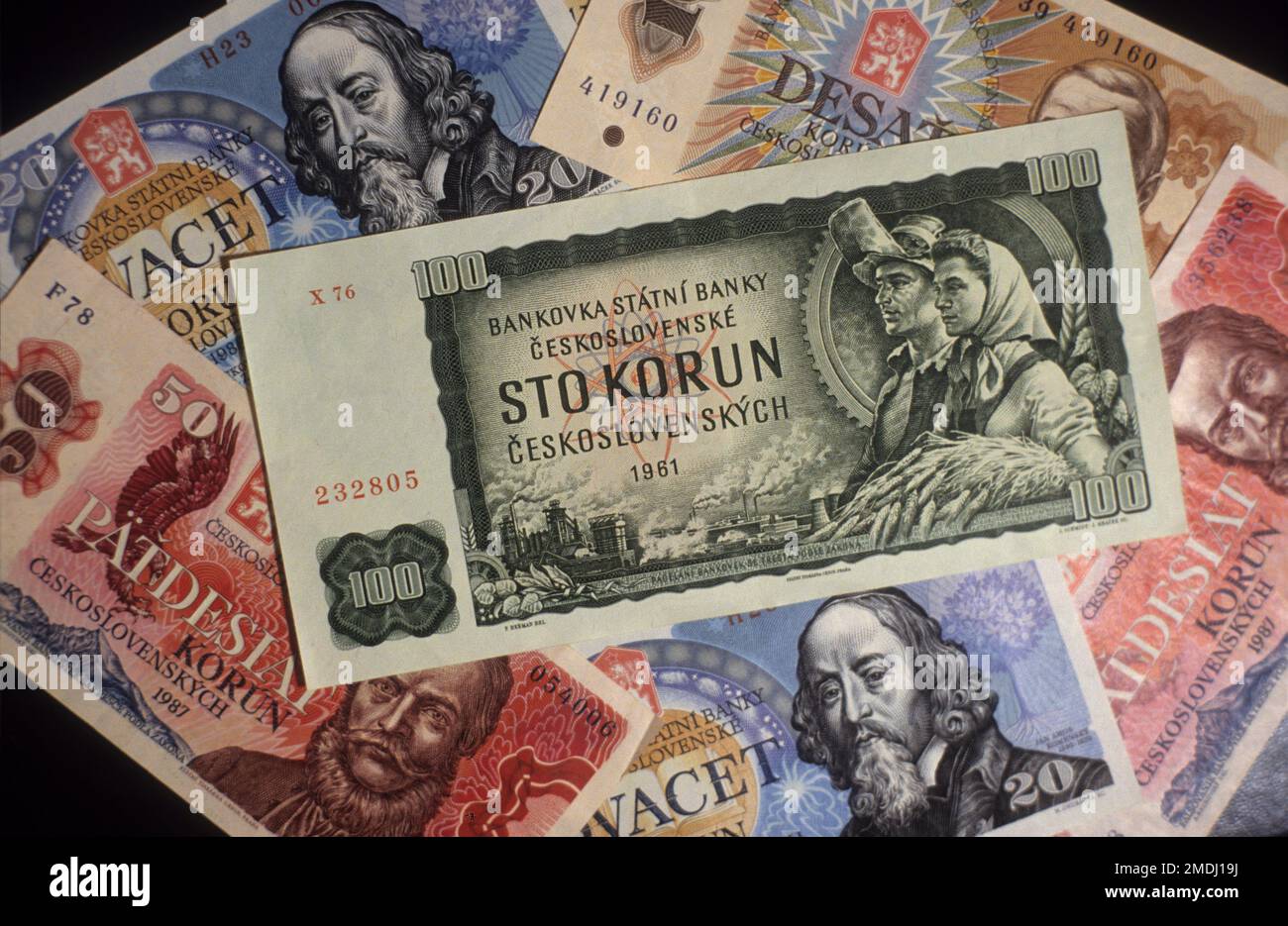 Money, paper money of Czech Republic Stock Photo - Alamy